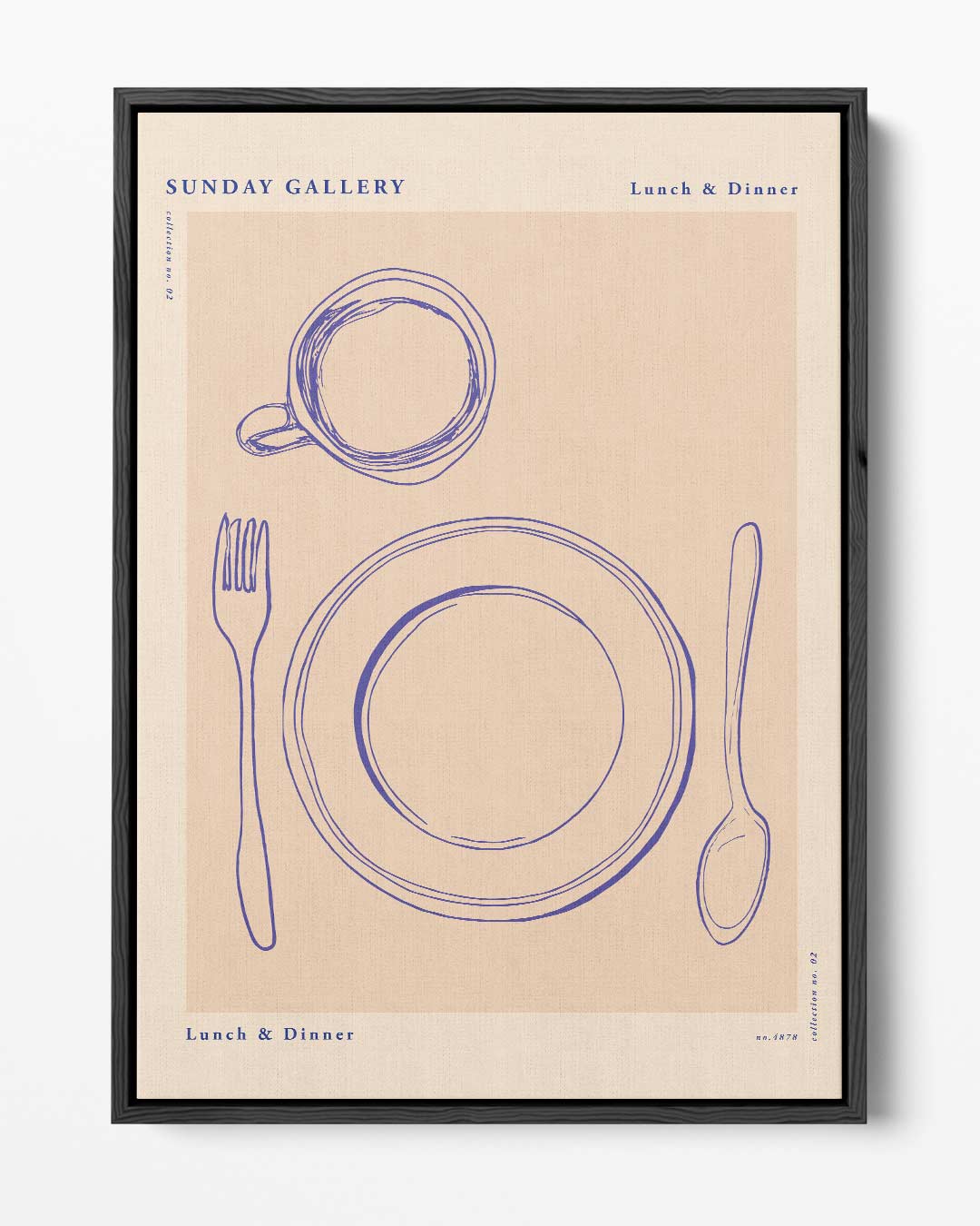 Stylish Dining Tableware Poster acrylic, baking frame, canvas, dibond ...