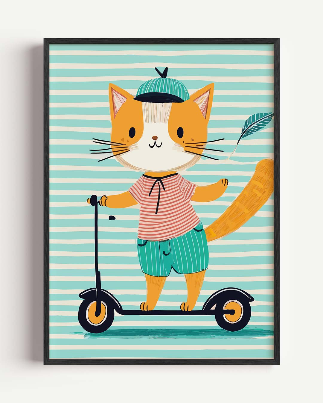 Cat on Step Poster – Poster Wall Decoration