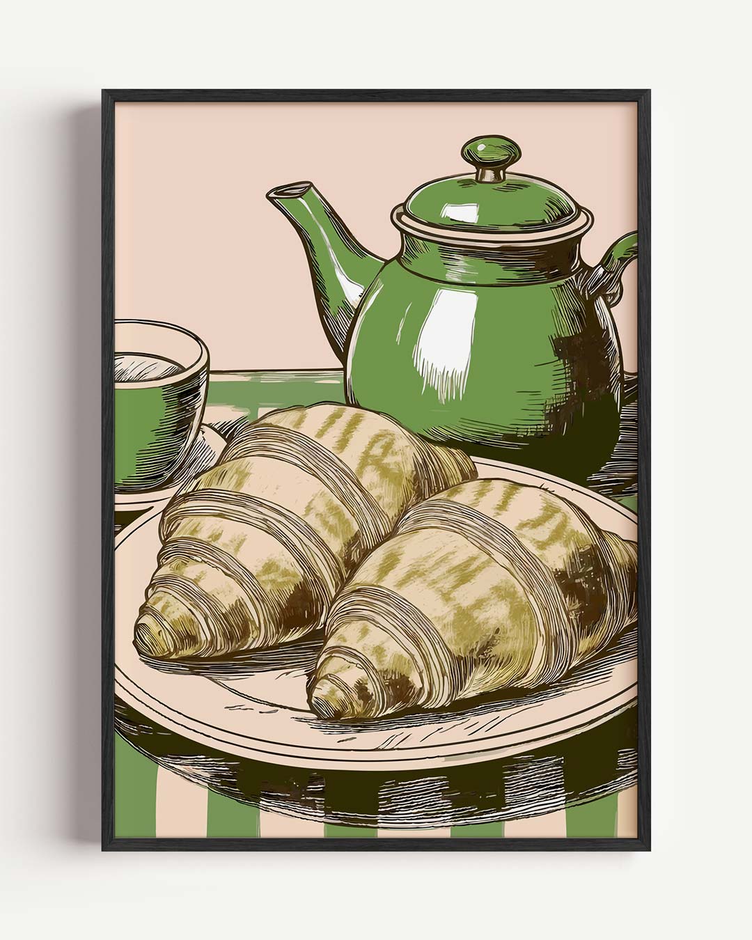Franse Ontbijt Charme Poster – Poster-Wanddecoratie